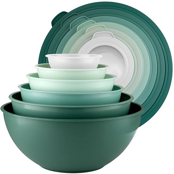 Zulay Kitchen Nesting Mixing Bowls With Leakproof Lids With 6 Prep ...