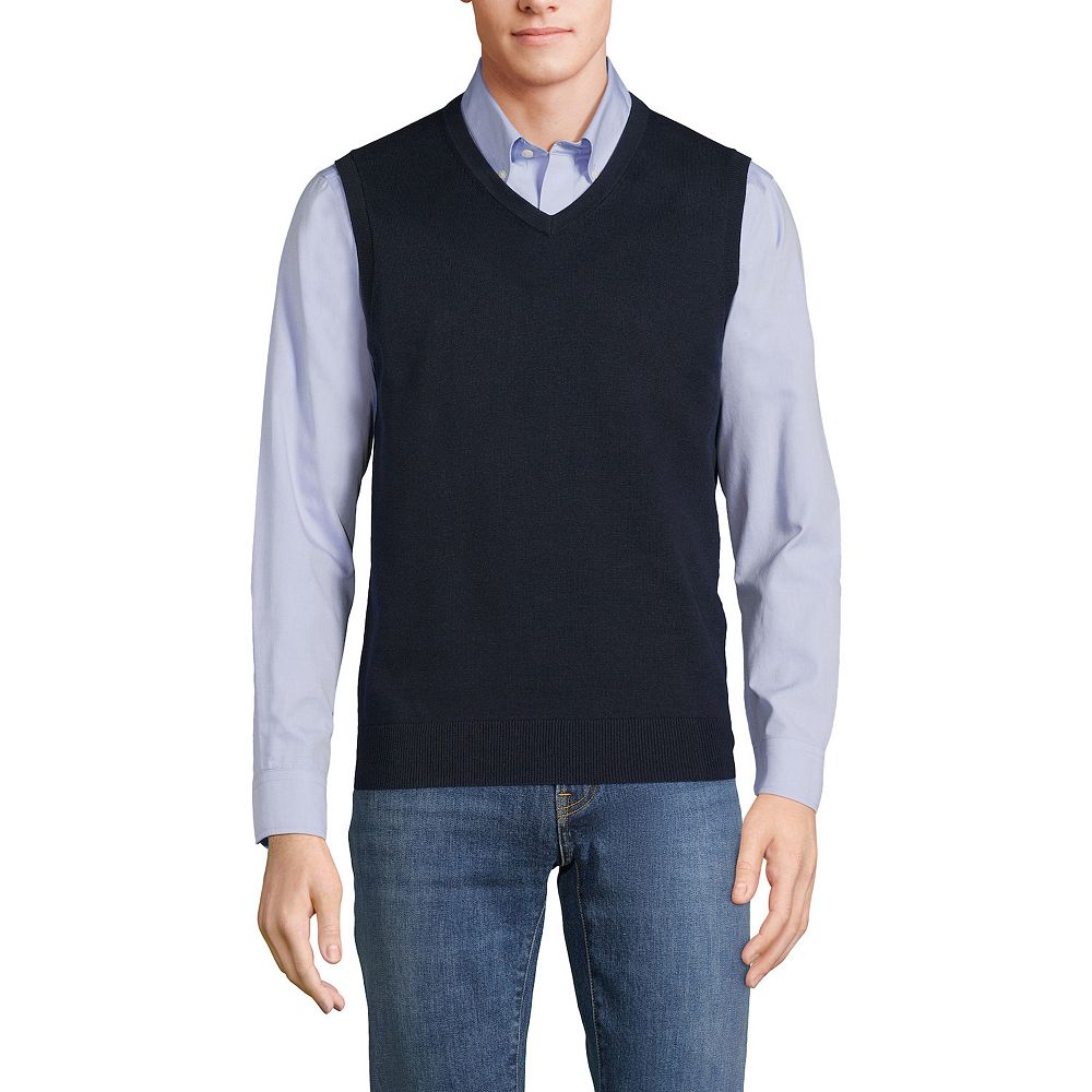 Big & Tall Lands' End Fine Gauge Cotton Vest