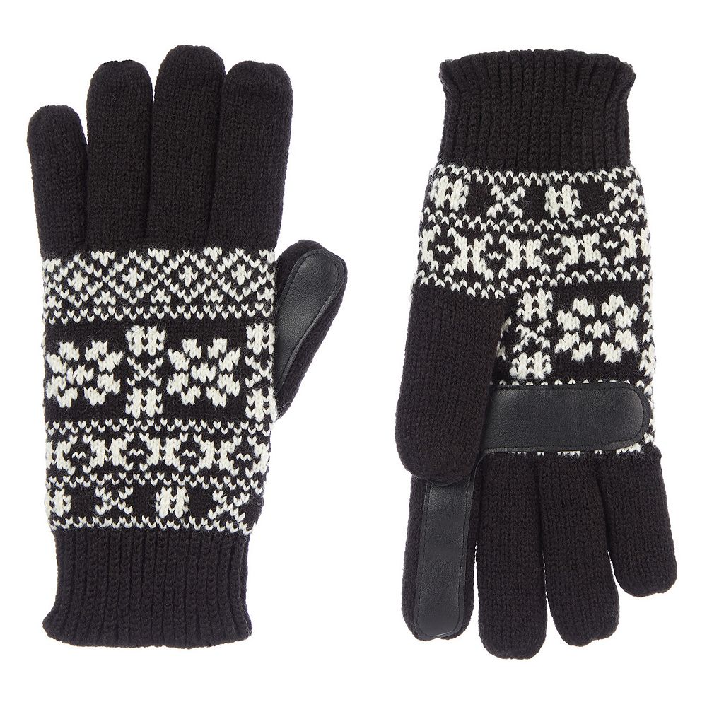 Women's isotoner Lined Water Repellant Fairisle Gloves