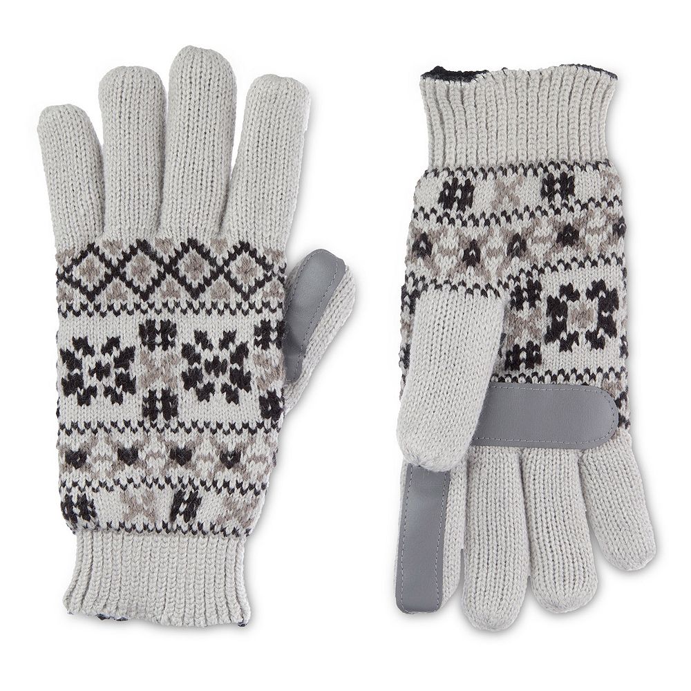 Women's isotoner Lined Water Repellant Fairisle Gloves
