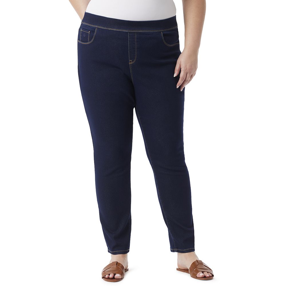 Plus Size Gloria Vanderbilt Knitology Amanda Pull-on Jeans