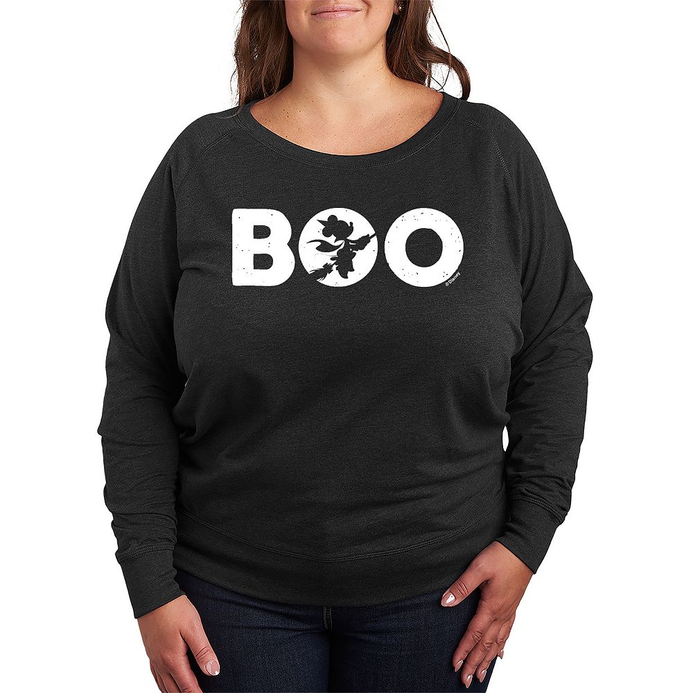 Disney's Minnie Mouse Plus Size Boo French Terry Long Sleeve Tee