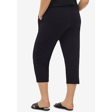 Ellos Women's Plus Size Tie-front Capri