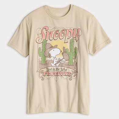 Men's Peanuts Snoopy Best in the West Graphic Tee