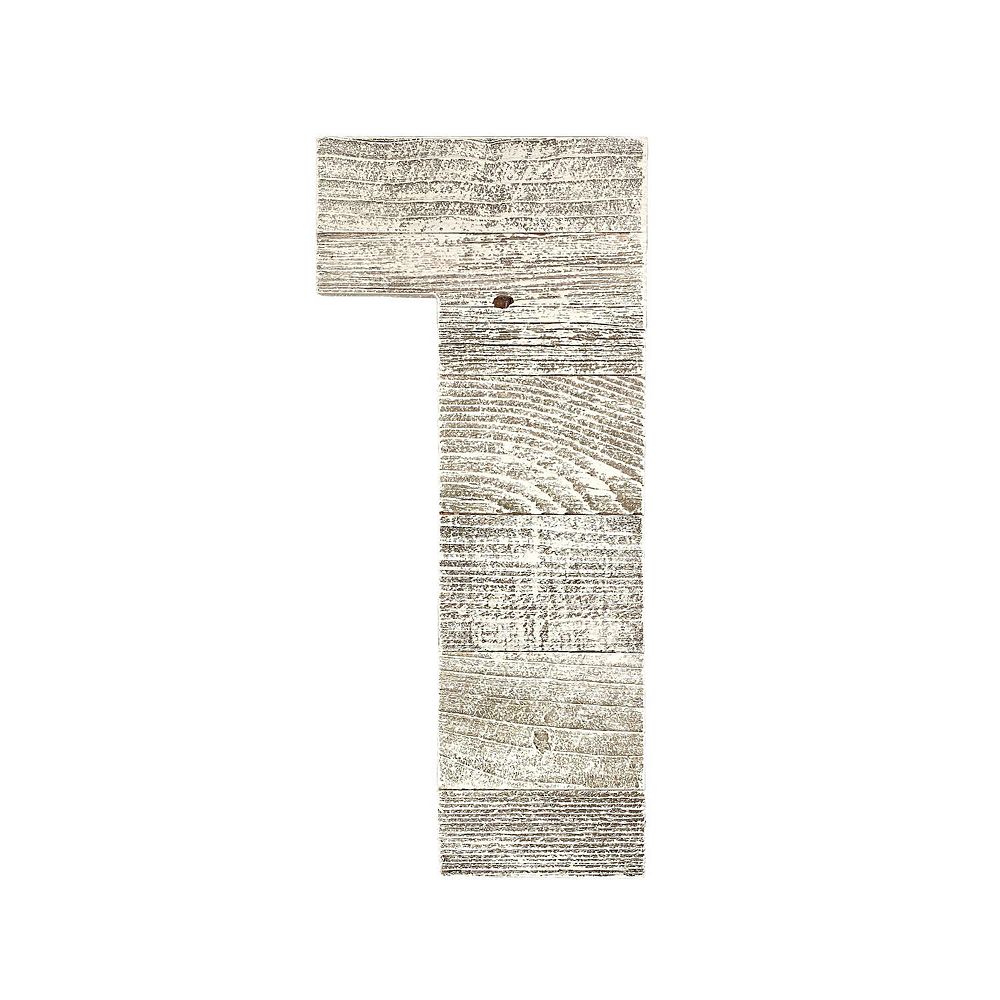 Rustic Large 16 In. Decorative Monogram Wood Number (#1)