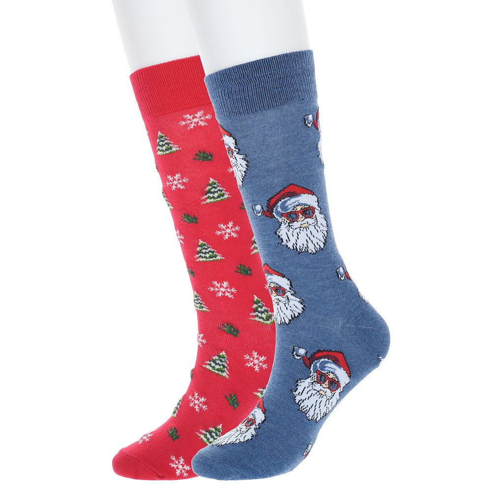 Men's Twisted Toes 2-Pack Holiday Crew Socks