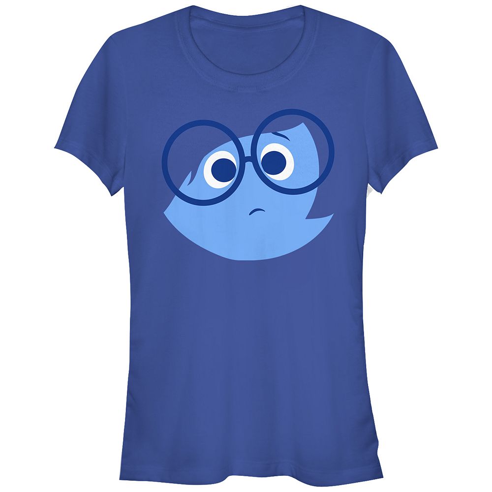Disney / Pixar's Inside Out Sad Face Juniors' Fitted Graphic Tee