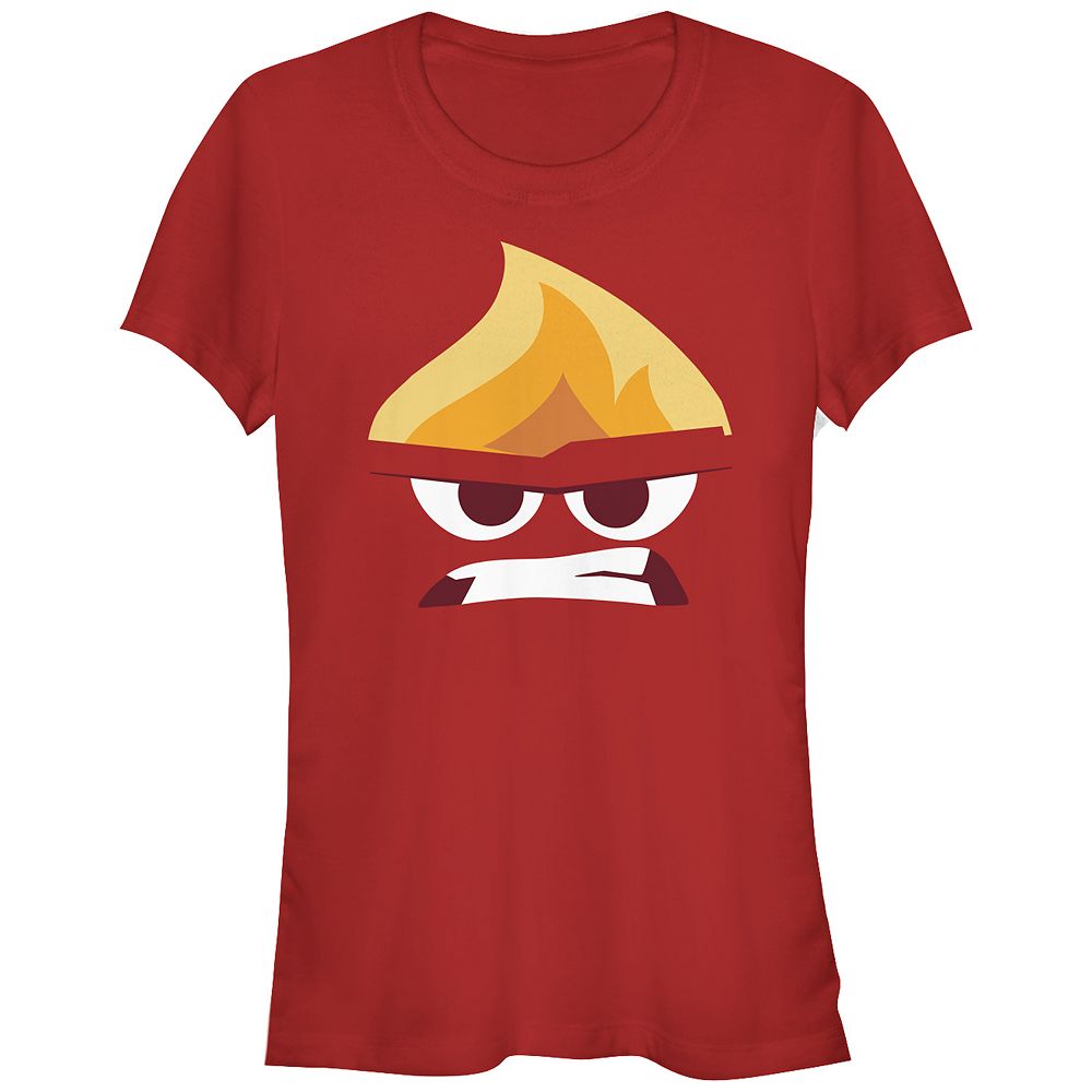 Disney / Pixar's Inside Out Angry Face Juniors' Fitted Graphic Tee