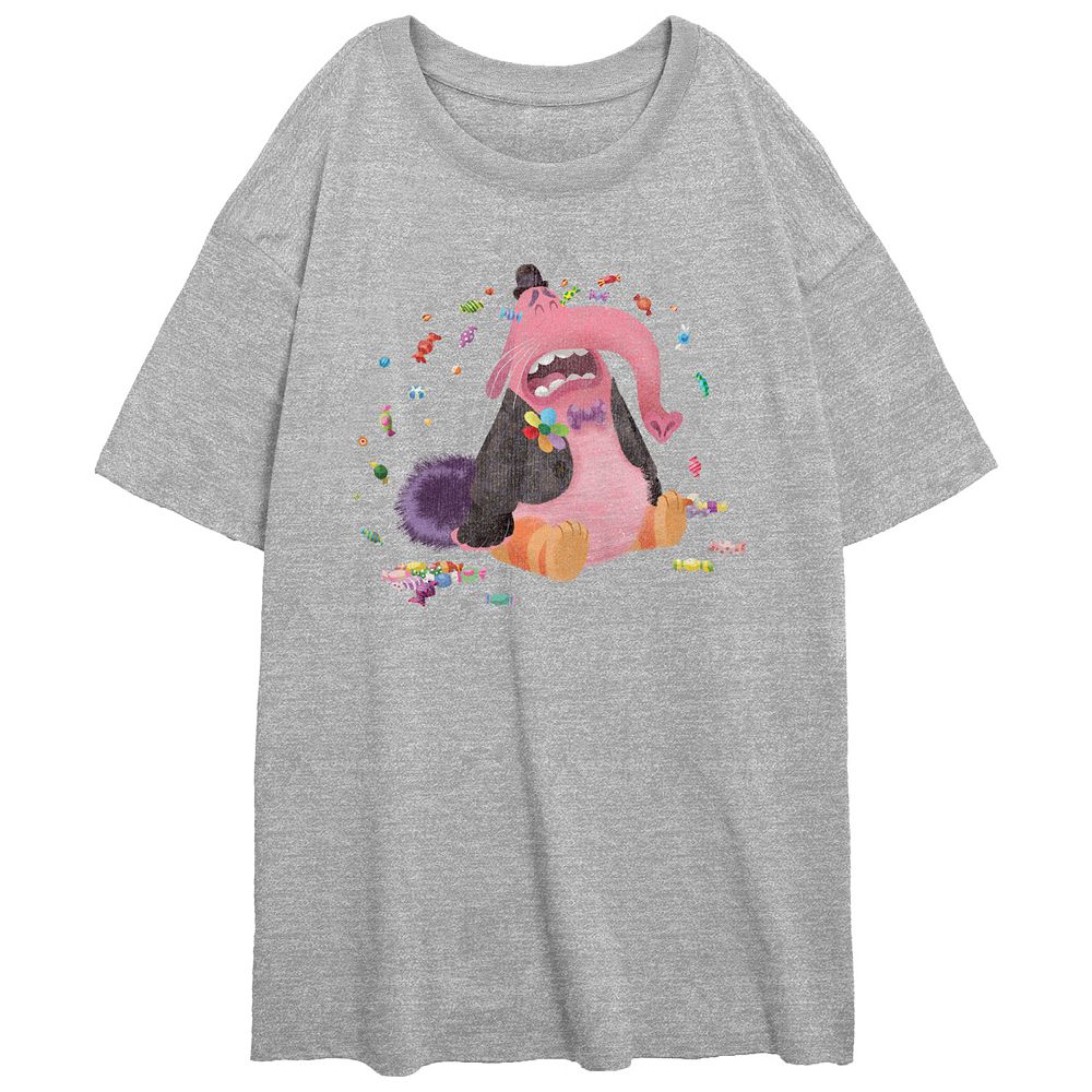 Disney / Pixar's Inside Out Crying Candies Juniors' Oversized Graphic Tee