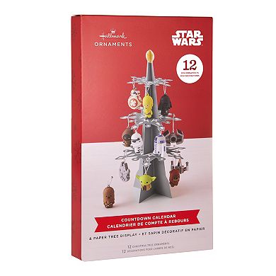 Hallmark Star Wars Countdown Calendar Paper Tree Set With 12 Mini Ornaments