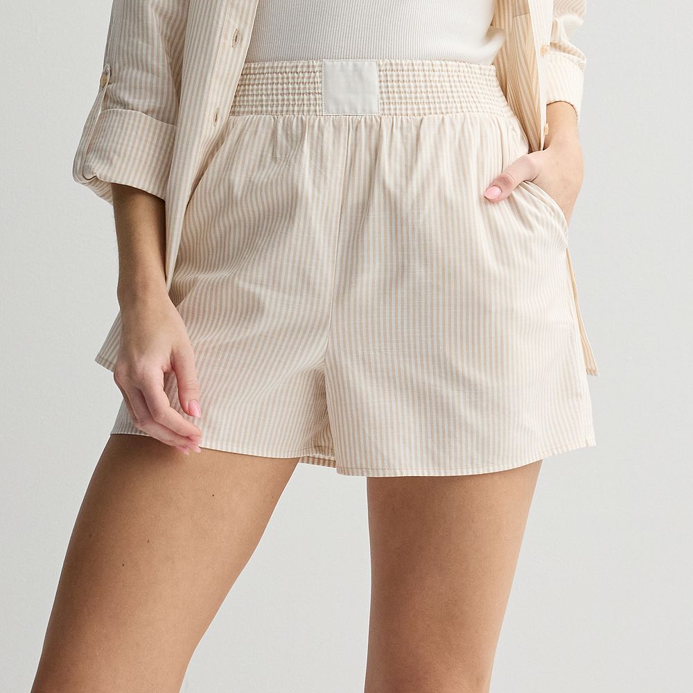 Juniors' Pink Republic Woven Embroidered Boxer Shorts