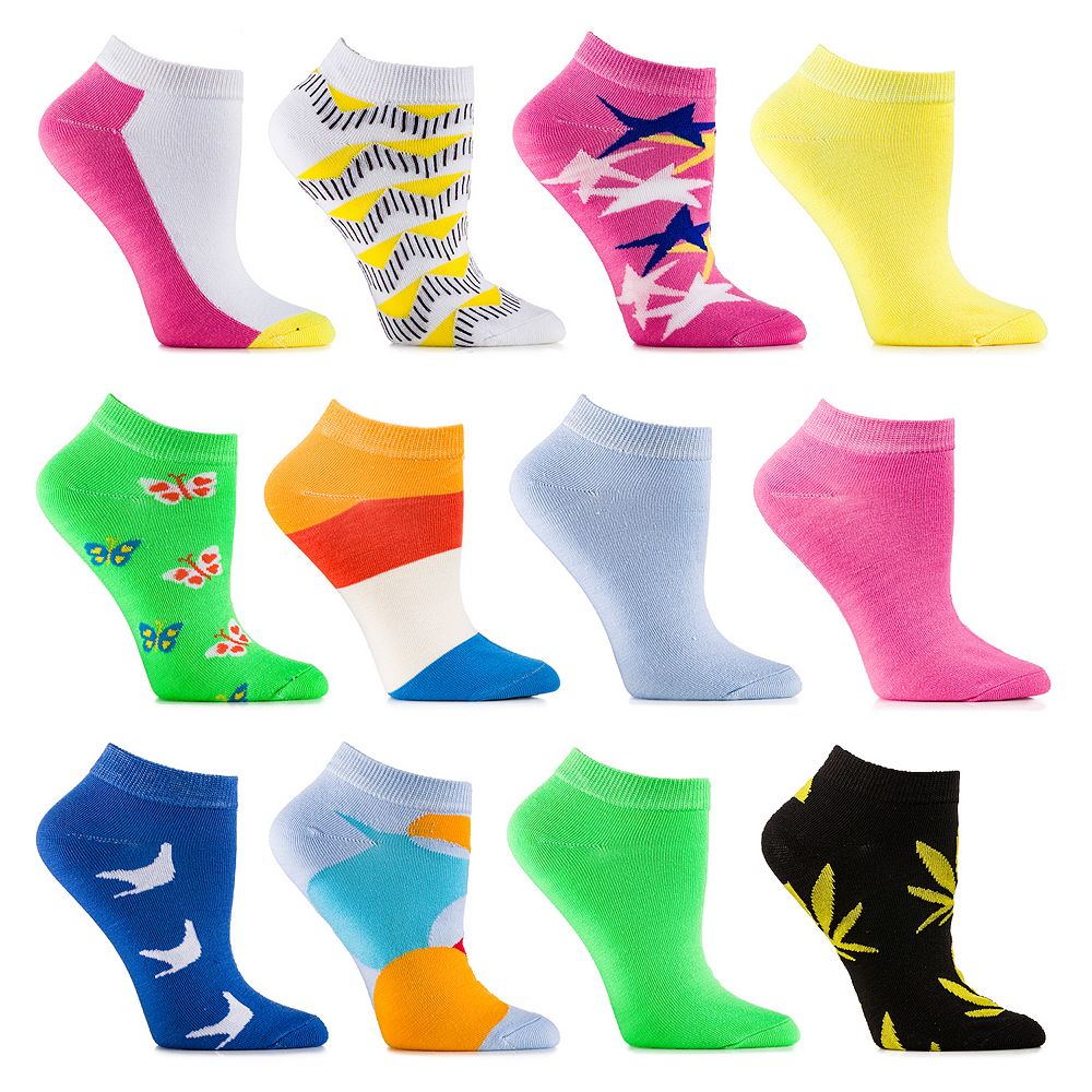Multicolor Sundry Ankle Socks 12 Pack