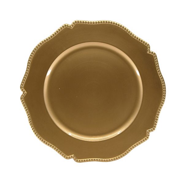 Rounded Bead Trim Pattern Charger Plate
