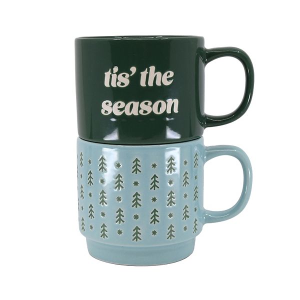 Holiday Stacking Mugs 2-pc. Set