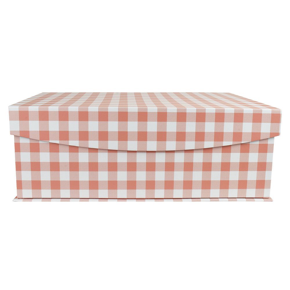 Celebrate Together Large Gingham Hinged Paper Storage Box