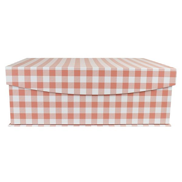 Celebrate Together Large Gingham Hinged Paper Storage Box