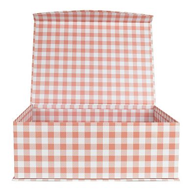 Celebrate Together Large Gingham Hinged Paper Storage Box