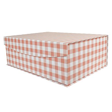 Celebrate Together Large Gingham Hinged Paper Storage Box