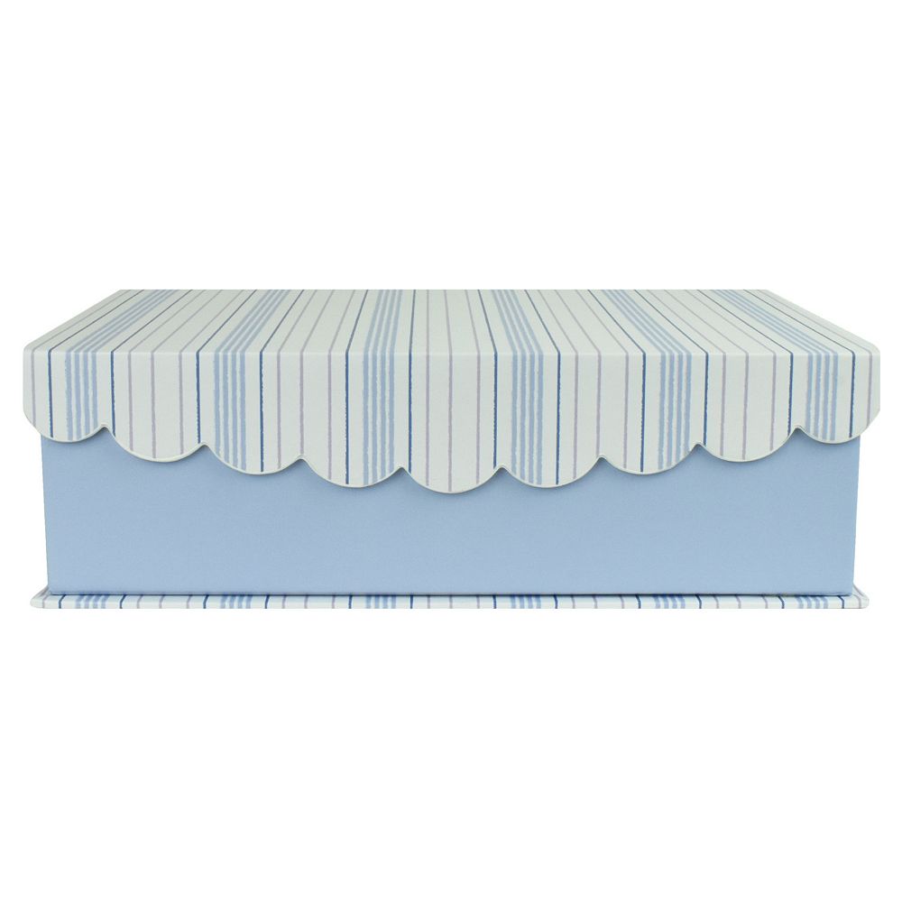 Celebrate Together Small Blue Stripe Hinged Paper Storage Box
