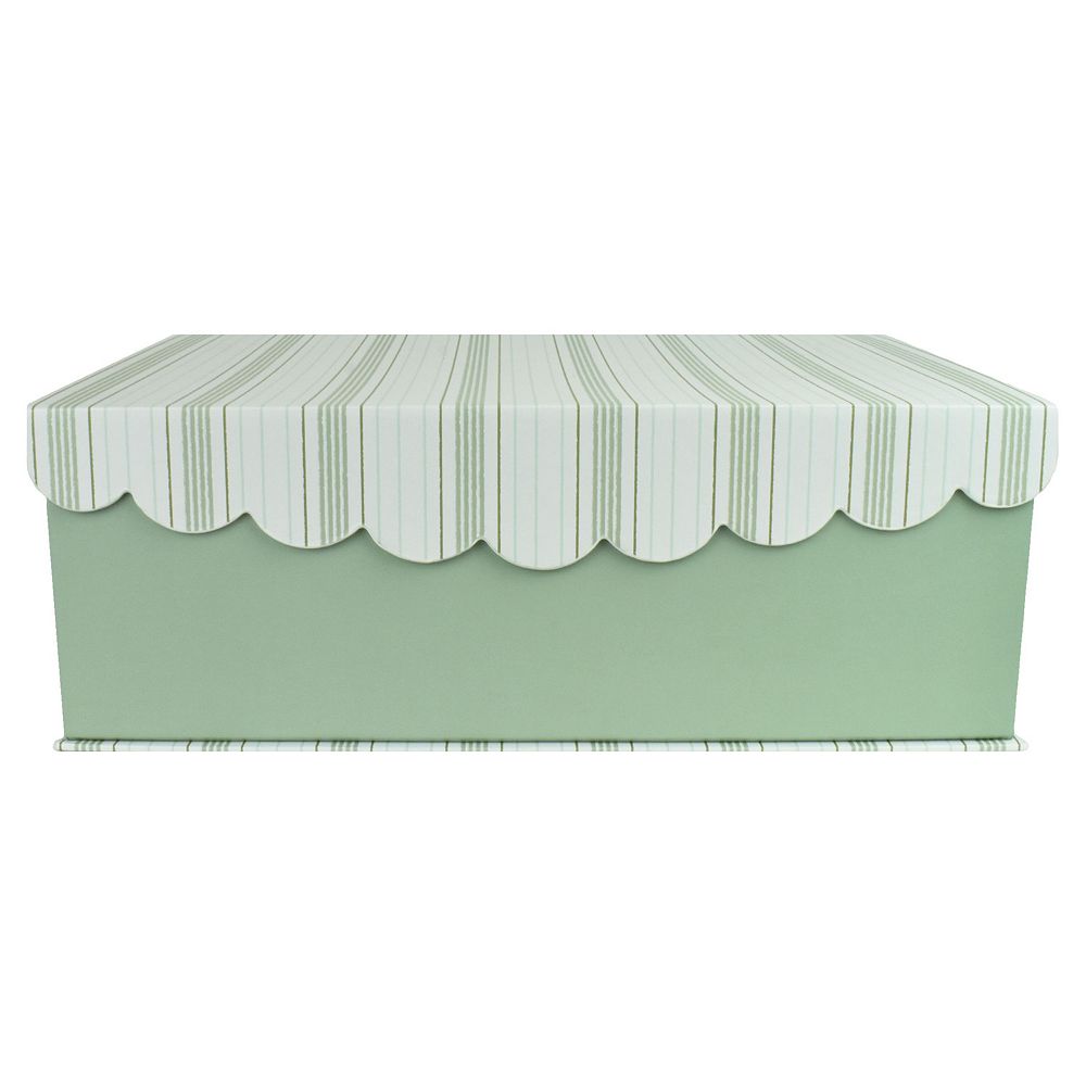 Celebrate Together Large Green Stripe Hinged Paper Storage Box