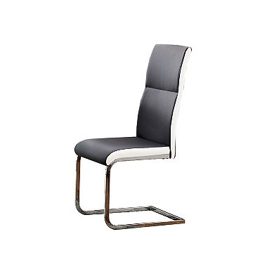 Best Master Furniture Ajay 18" Faux Leather Dining Chair (Set of 2)