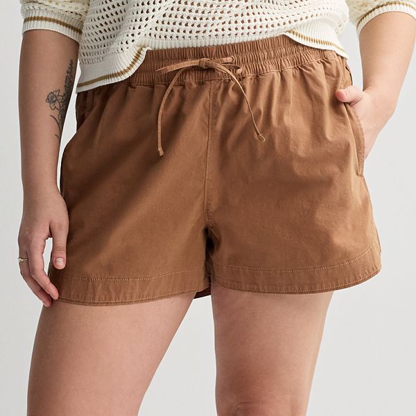 Juniors' Plus Size SO® Pull On Dolphin Hem Shorts