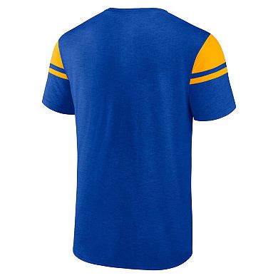 Men's Fanatics Royal Los Angeles Rams Old School Play Slub T-Shirt