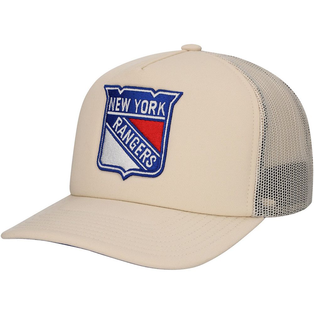 Men's Mitchell & Ness Cream New York Rangers Foam Front Trucker ...
