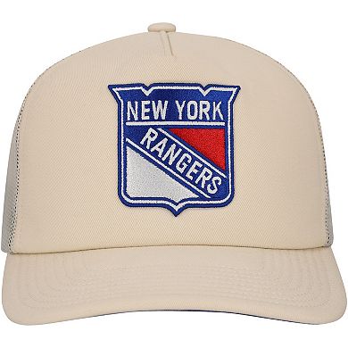 Men's Mitchell & Ness Cream New York Rangers Foam Front Trucker ...