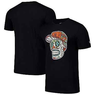 Men's New Era Black San Francisco Giants Sugar Skulls T-Shirt