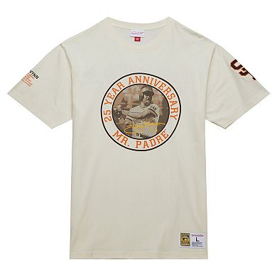 Men's Mitchell & Ness Tony Gwynn Cream San Diego Padres Legends Photo ...