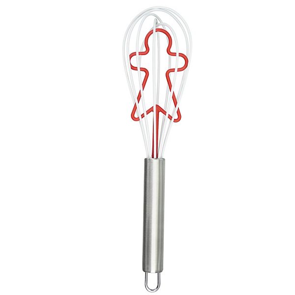 Art and Cook Gingerbread Man Tipped Silicone Whisk