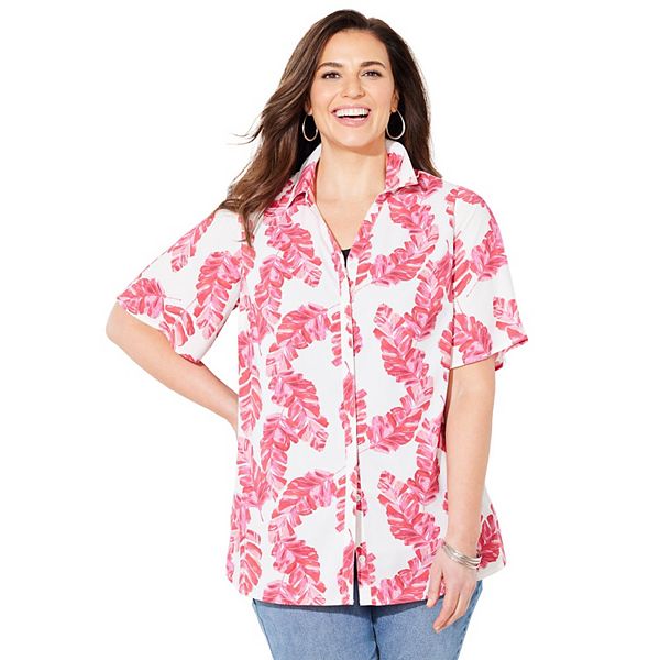 Catherines Women's Plus Size Timeless Short Sleeve Blouse