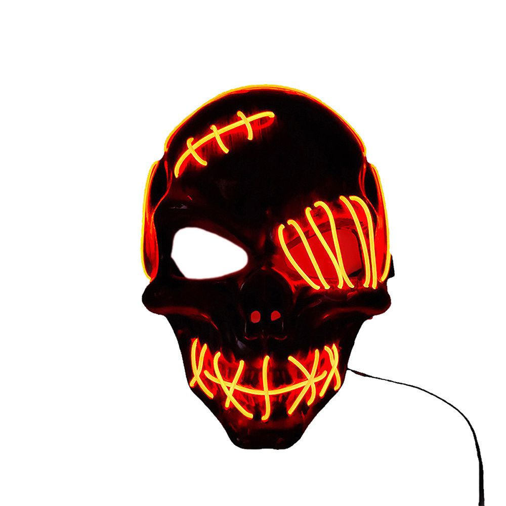Halloween Mask Glowing With Blood El Skull Led Mask Dance Party Hip-hop ...
