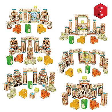 PicassoTiles 72 PC Magnetic Blocks Dinosaur World Theme, Magentic ...