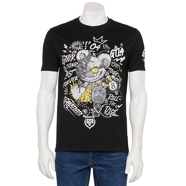 Men's GTL4 Cyborg Bear Half Puff Graphic Tee