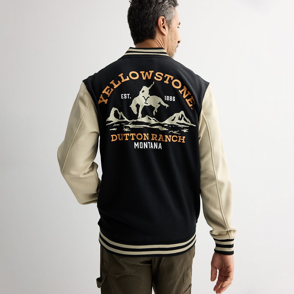 Men's Yellowstone Full Snap Varsity Colorblock Jacket