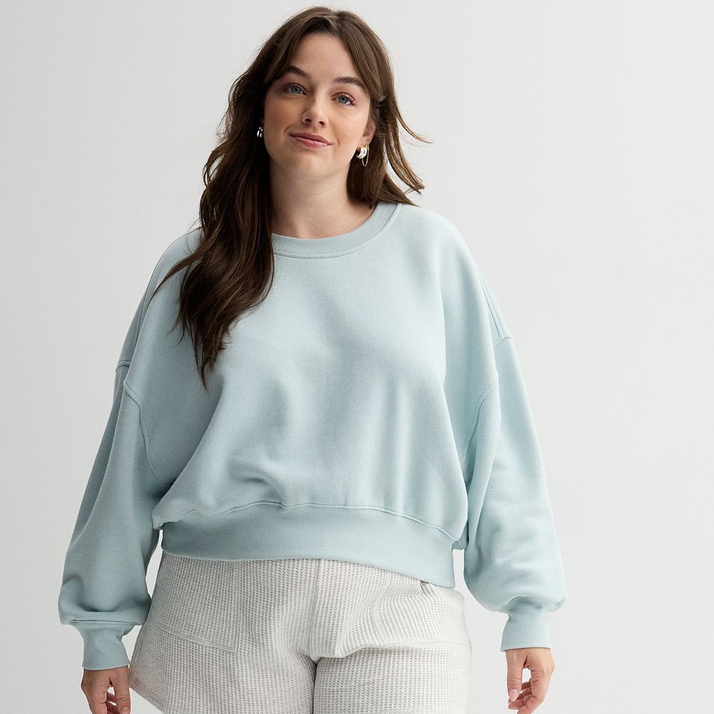 Juniors' Plus Size SO® Oversized Crewneck Sweatshirt