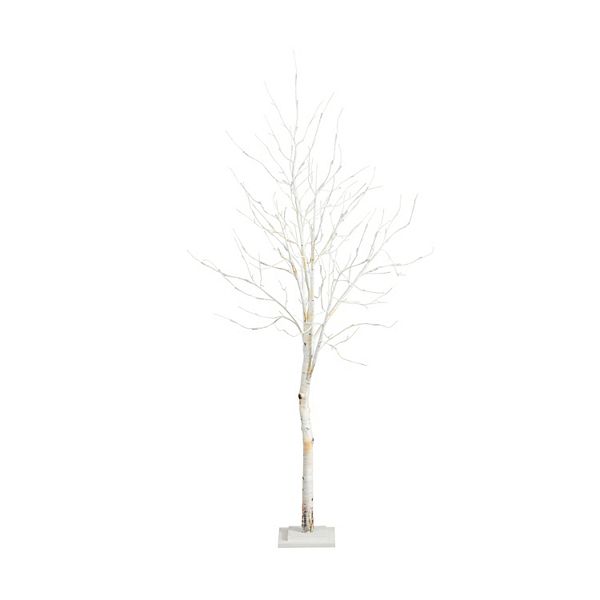 nearly natural 6-ft. Pre-Lit Artificial White Birch Tree