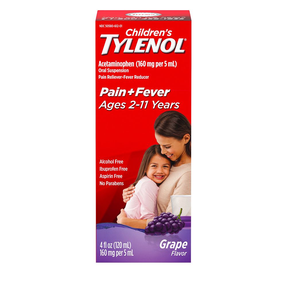 Children's Tylenol Liquid Oral Suspension Medicine, Acetaminophen Pain ...