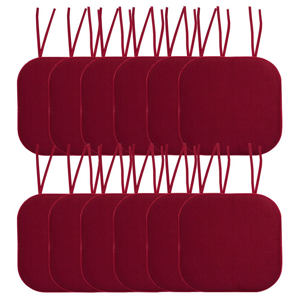 Sweet Home Memory Foam Honeycomb Non-Slip Back Chair Cushion 12 Pack