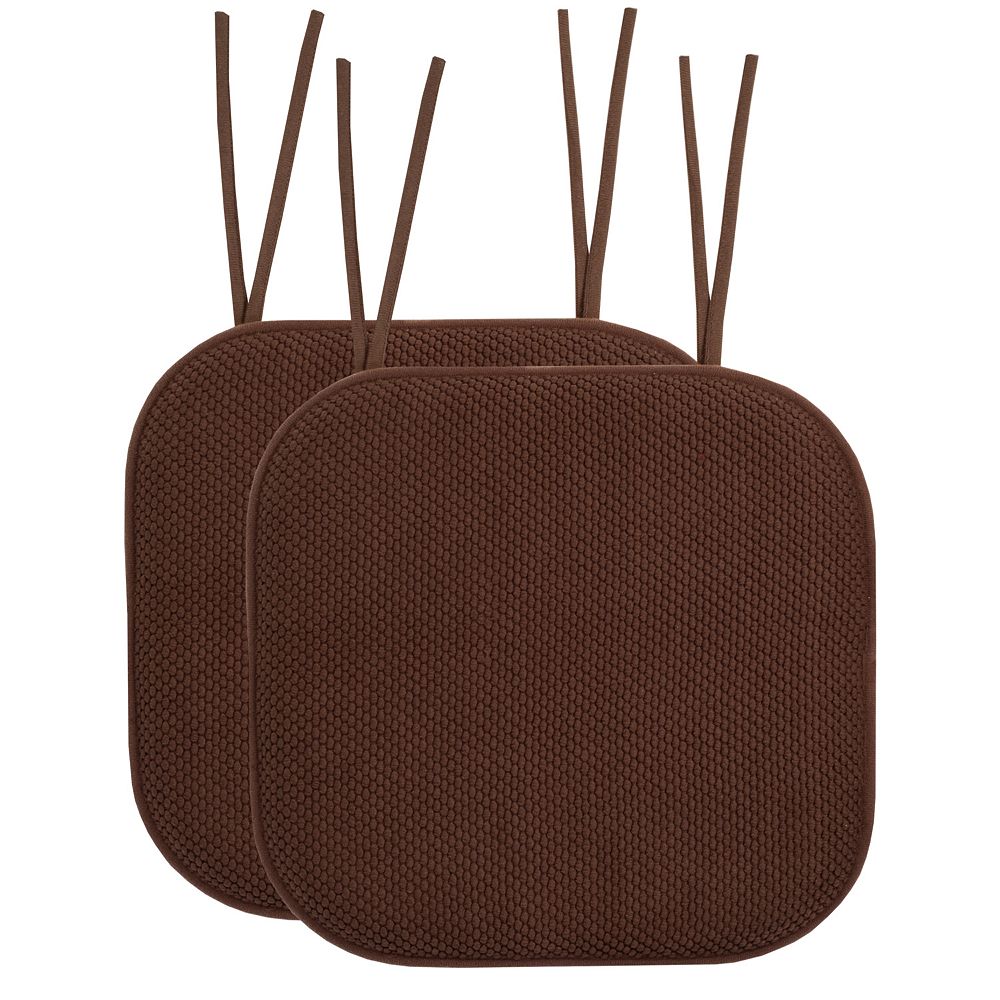 Sweet Home Memory Foam Honeycomb Non-Slip Back Chair Cushion 2 Pack