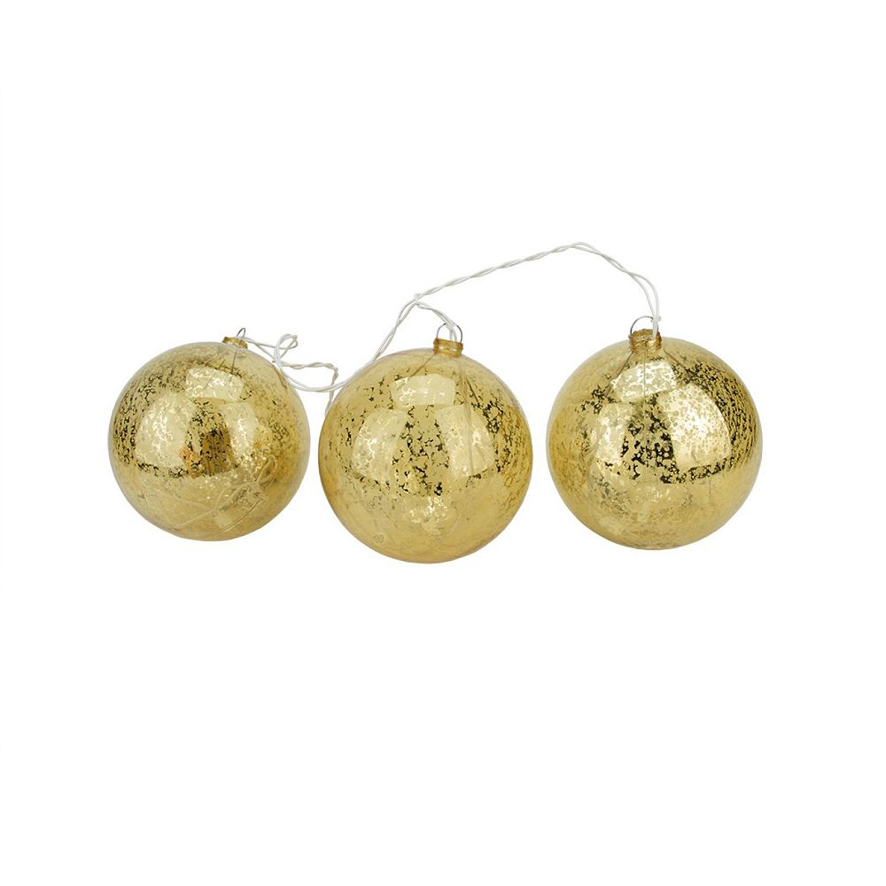 PENN Indoor / Outdoor 20-Count White Wire Mini Gold Ball Ornaments ...