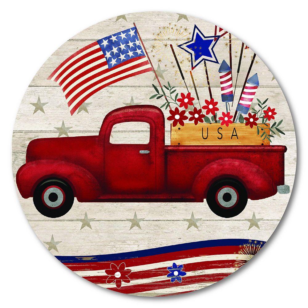 COURTSIDE MARKET Truck Fireworks Plaque Wall Art