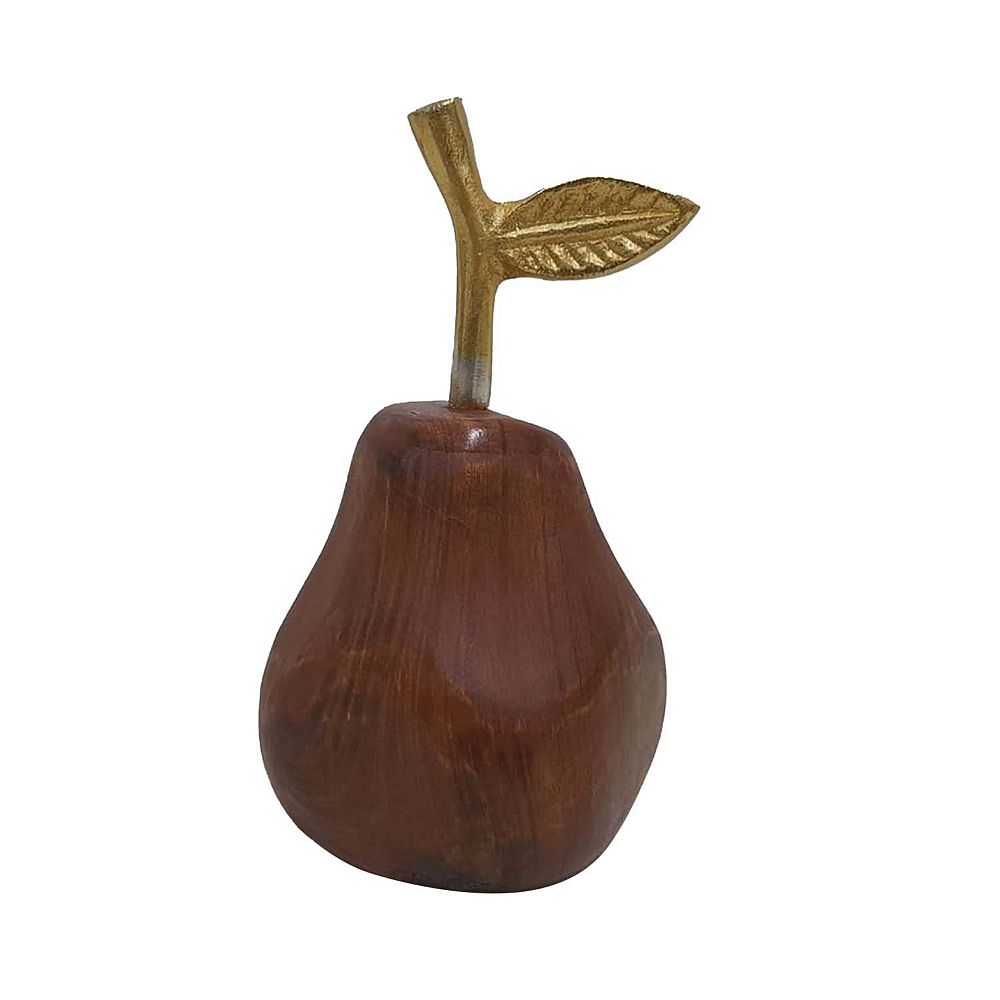 Everyday Decor Wooden Pear Table Decor