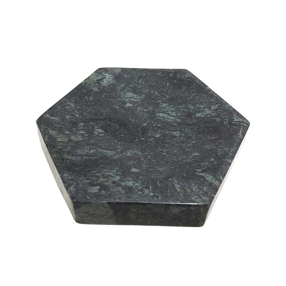 Everyday Decor Green Marble Angular Tray
