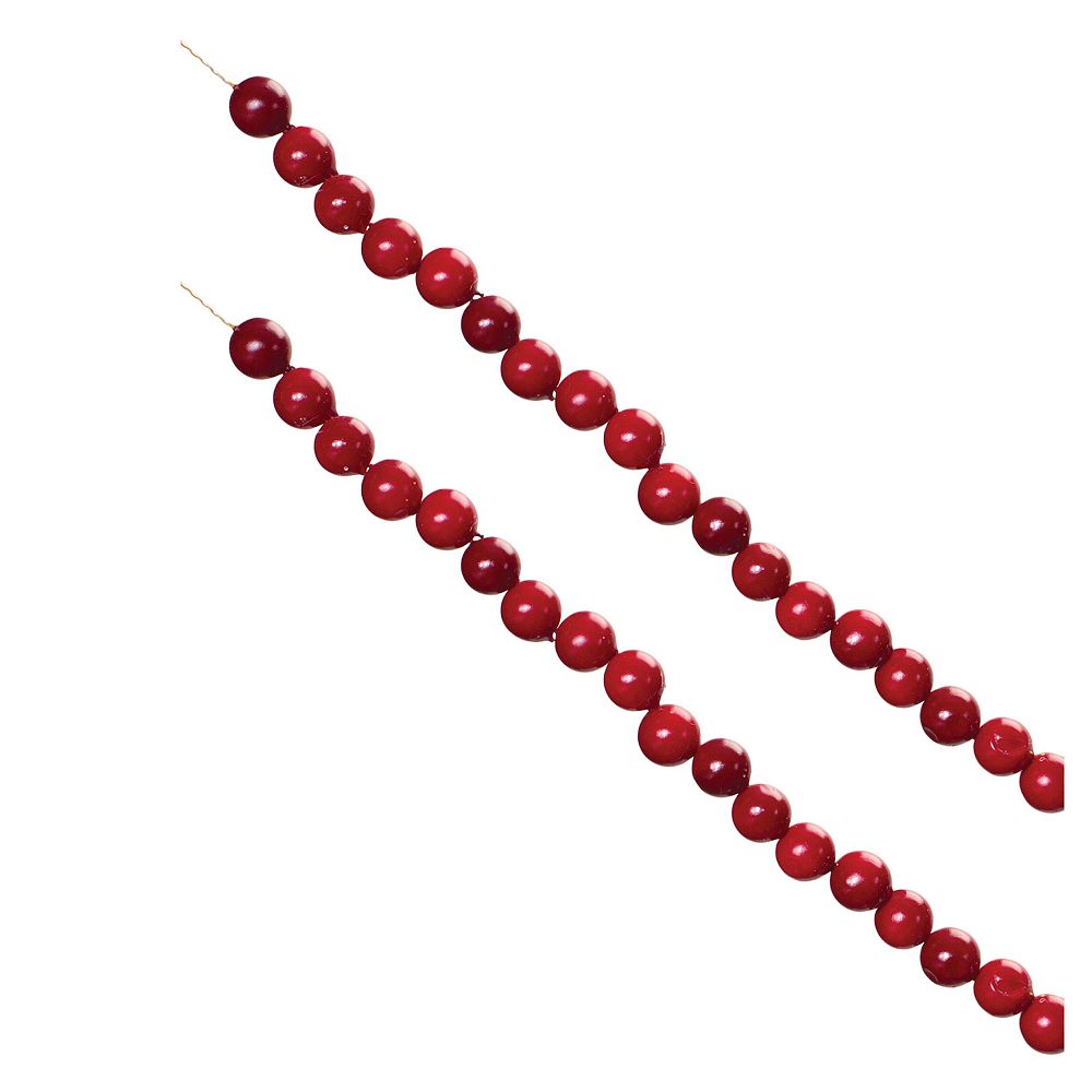 Melrose Faux Cranberry String Garland 2-piece Set