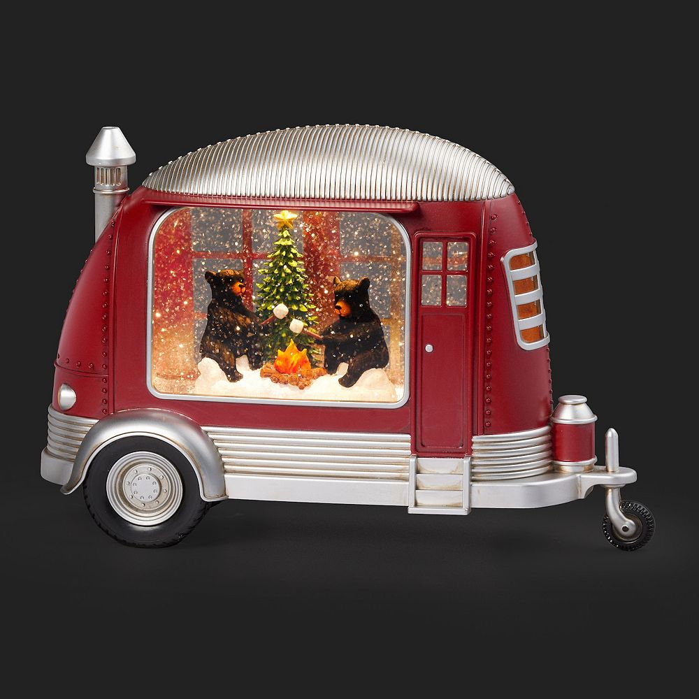 Roman Lighted Swirl Bear Camper By Fire Holiday Table Decor
