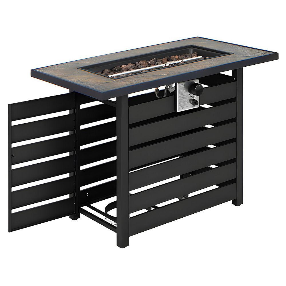 42 Inch 50000 Btu Propane Fire Pit Table With Ore Powder Surface