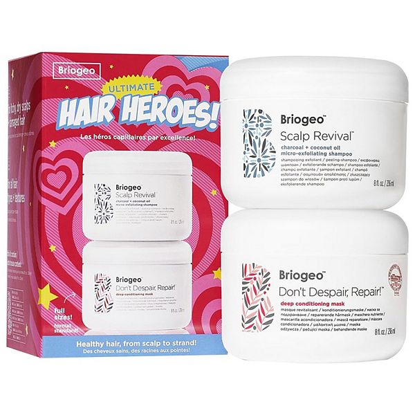 Briogeo Ultimate Hair Heroes Scalp Scrub Shampoo and Deep Conditioning ...